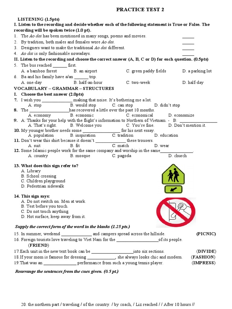 Practice Test 2 | PDF