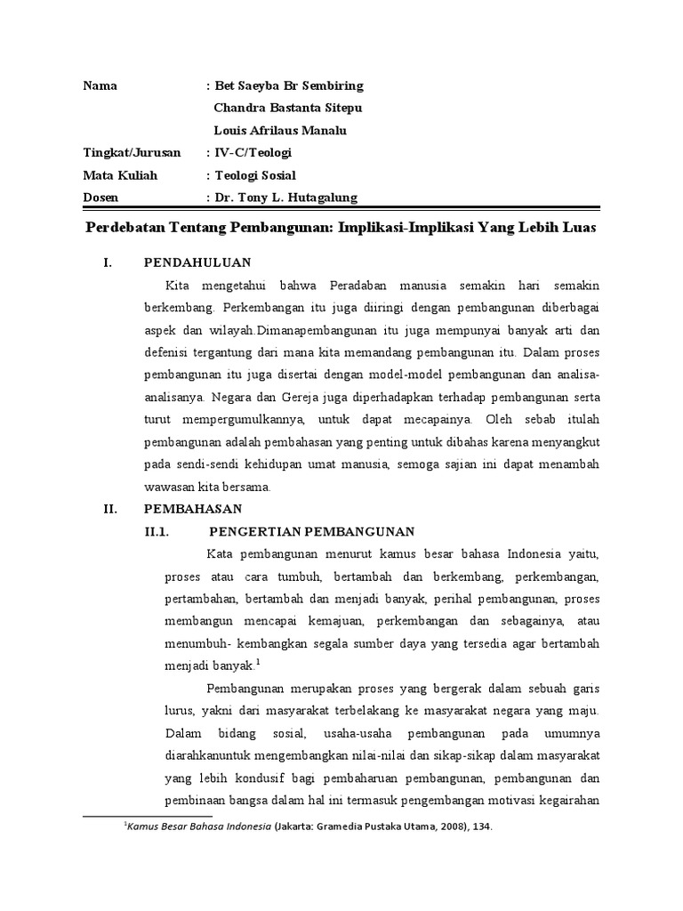 Teologi Sosial Kel III | PDF