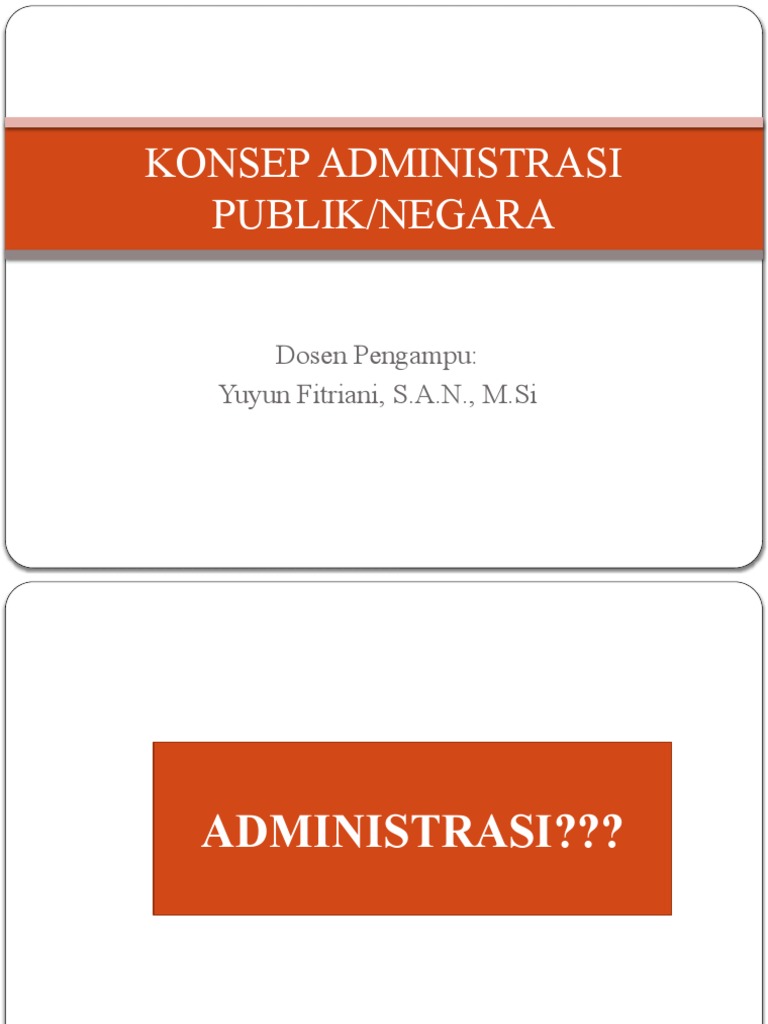Konsep Administrasi Negara | PDF