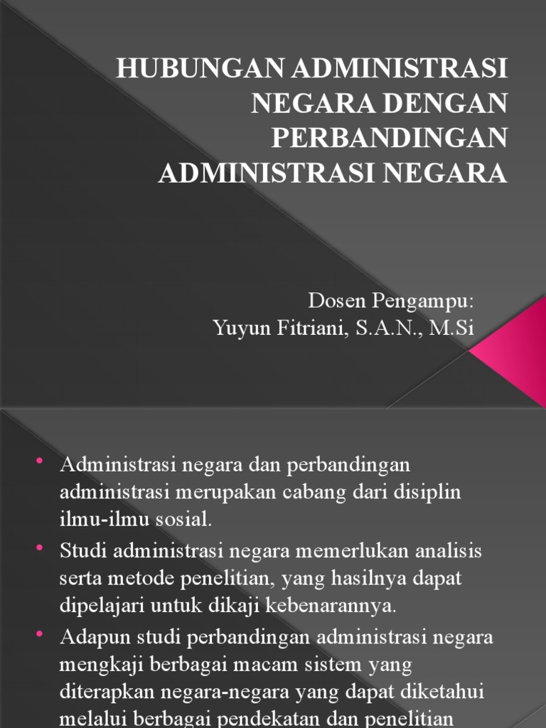 Hubungan Administrasi dan Perbandingan | PDF