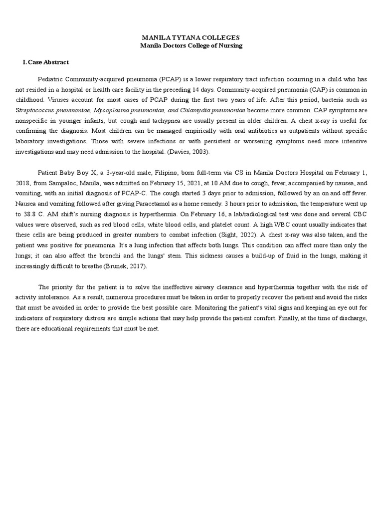 BSN 2 1 Grand Case PCAP C | PDF | Respiratory Tract | Lung