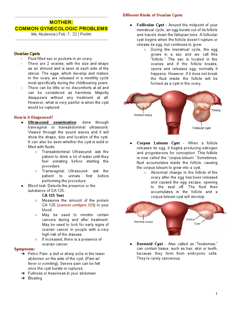 Mother - Common Gynecologic Problems | PDF | Ovarian Cancer | Polycystic Ovary Syndrome