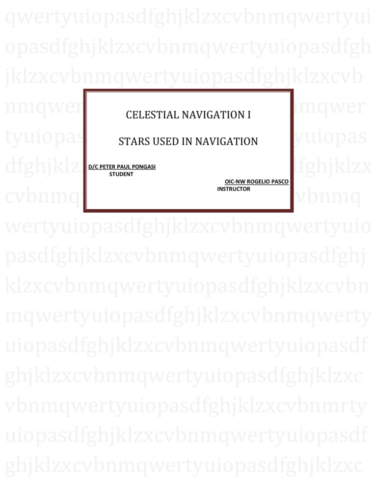 Celestial Navigation I | PDF | Science & Mathematics | History