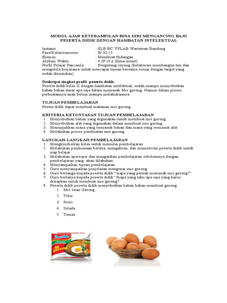 Modul Ajar Bina Diri Pdf