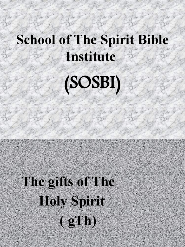 Gifts Of The Holy Spirit Gth Pdf Spiritual Gift Religious