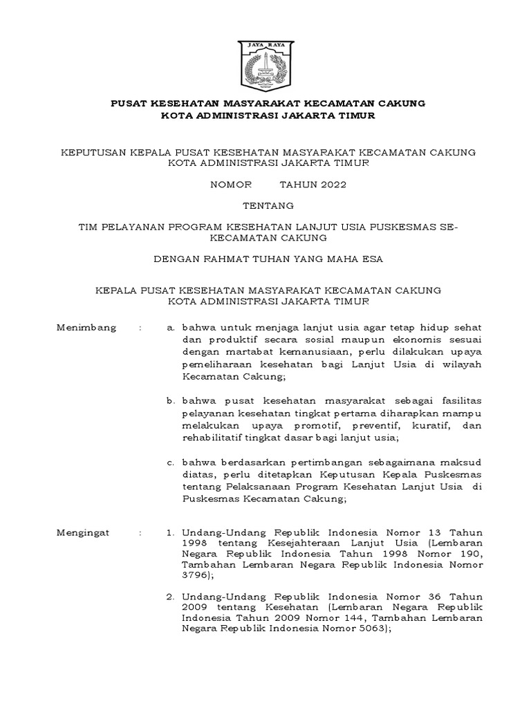 SK Tim Lansia 2022 | PDF