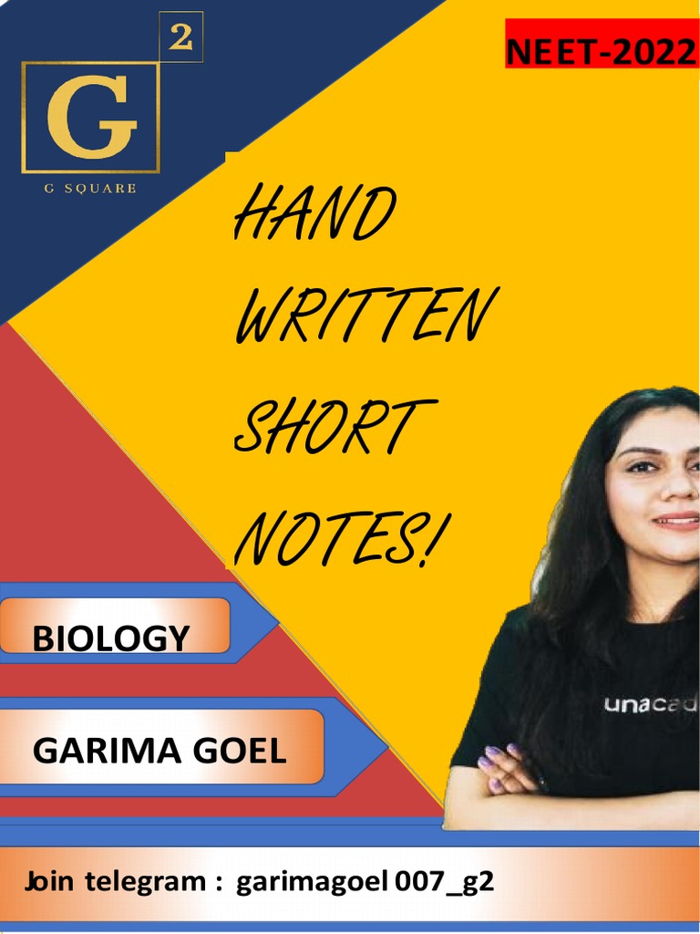 Garima Goel's NEET Biodiversity Notes | PDF | Wellness