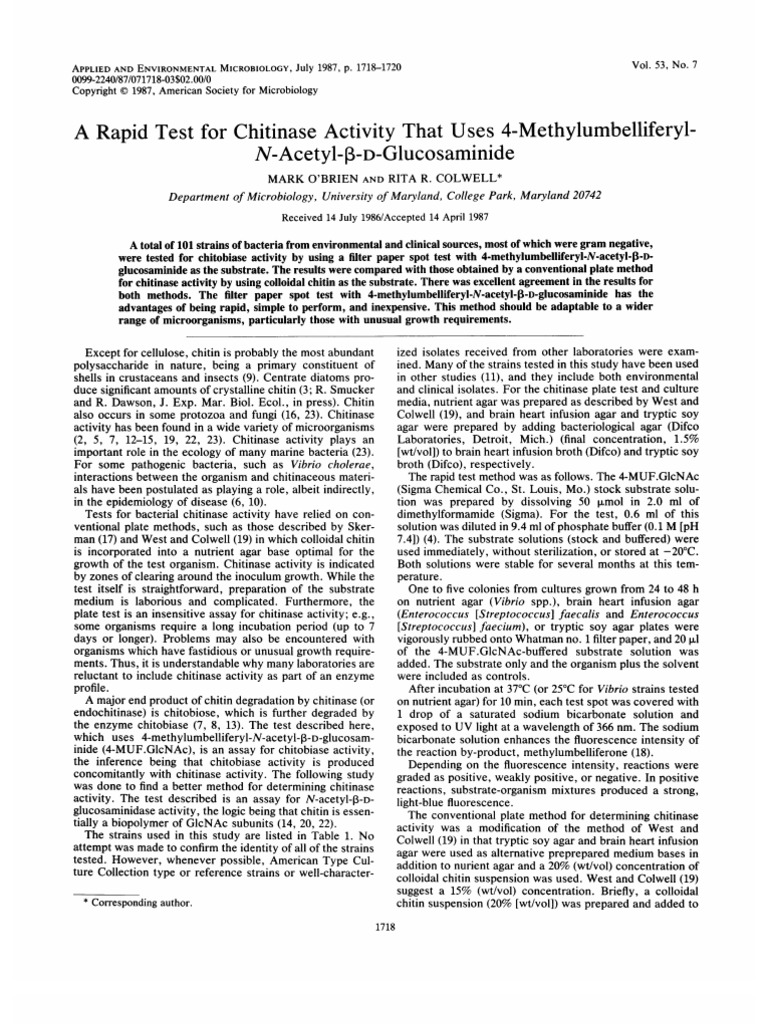 Chitinase Activity - Bacteria | PDF | Growth Medium | Bacteria