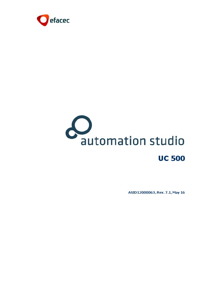Automation Studio User Manual - UC 500 | PDF | Object (Computer Science) | Graphical User Interfaces