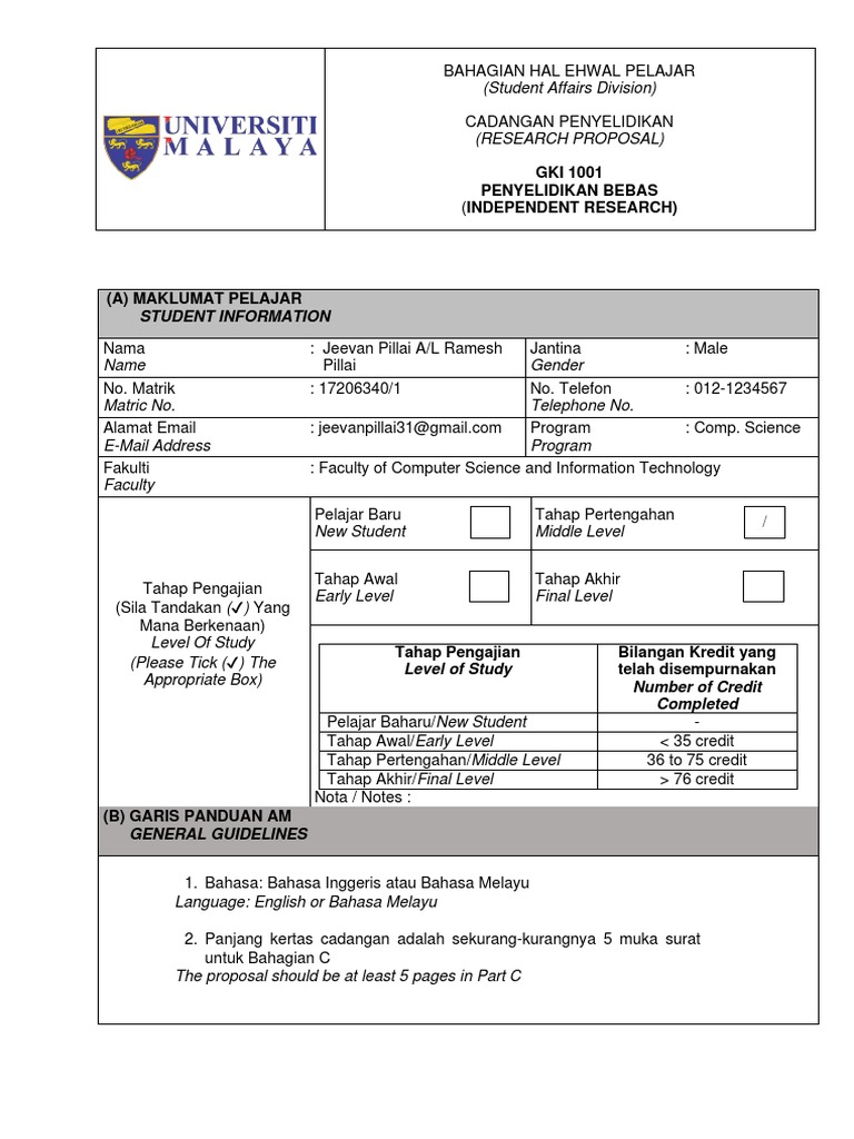 GKI 1001 Penyelidikan Bebas: Student Information | PDF | Educational Technology | Learning