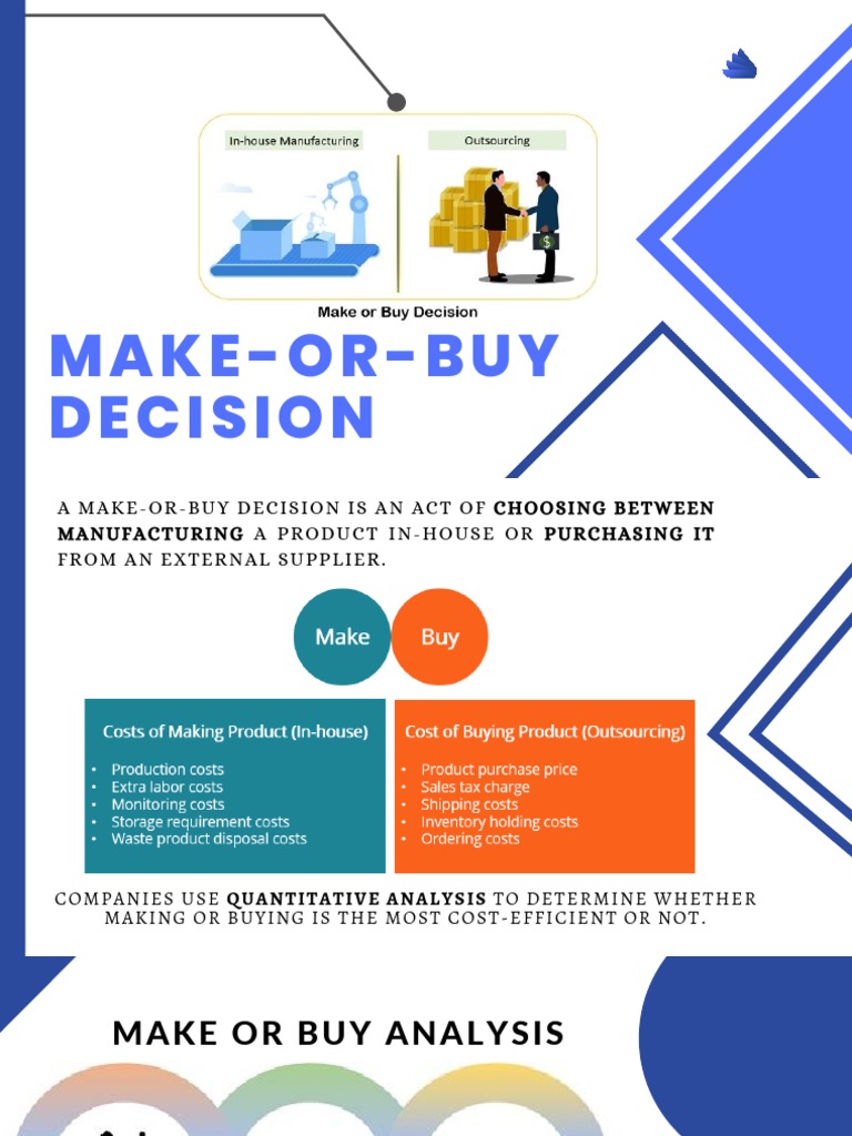 Make or Buy Decision | PDF