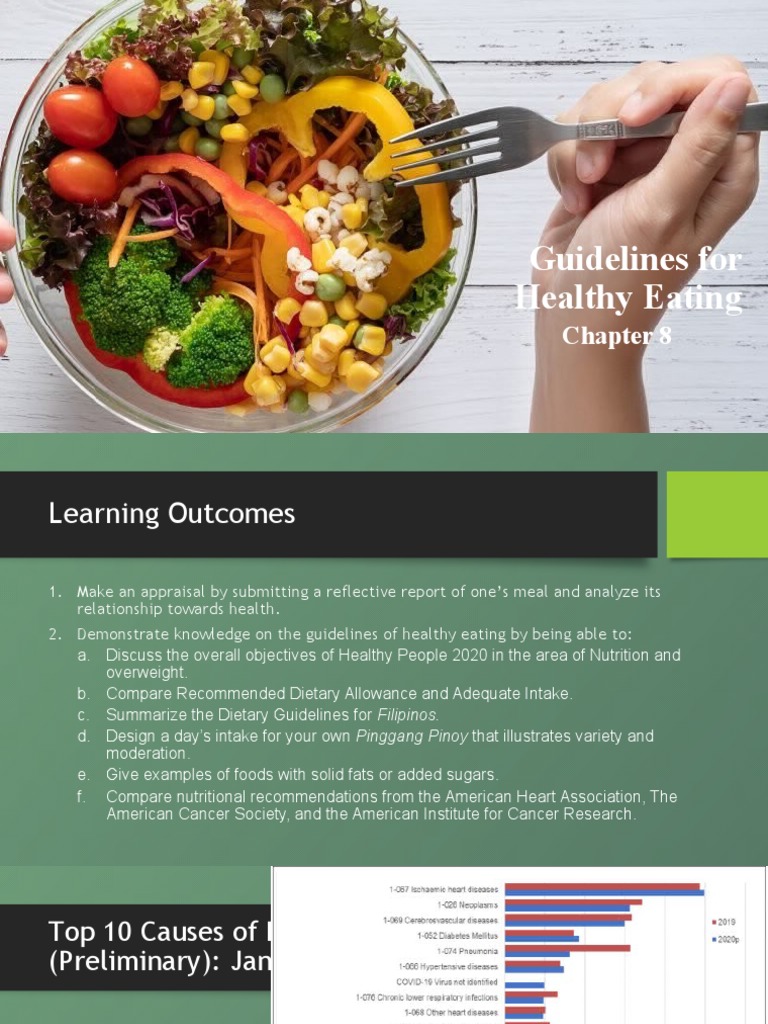 9 Guidelines For Healthy Eating | PDF | Healthy Diet | Diet (Nutrition)