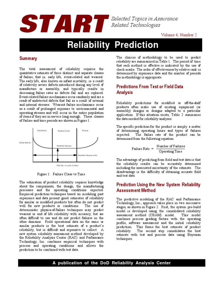 Reliability Prediction | PDF | Reliability Engineering | Prediction
