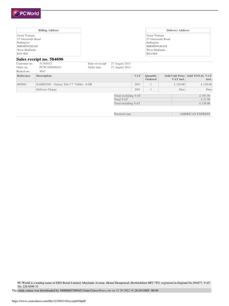 Receipt028 PDF | PDF | Value Added Tax | Receipt