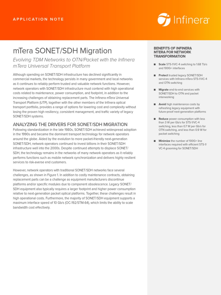MTera SONET SDH Migration 0012 An RevB 0422 | PDF | Computer ...