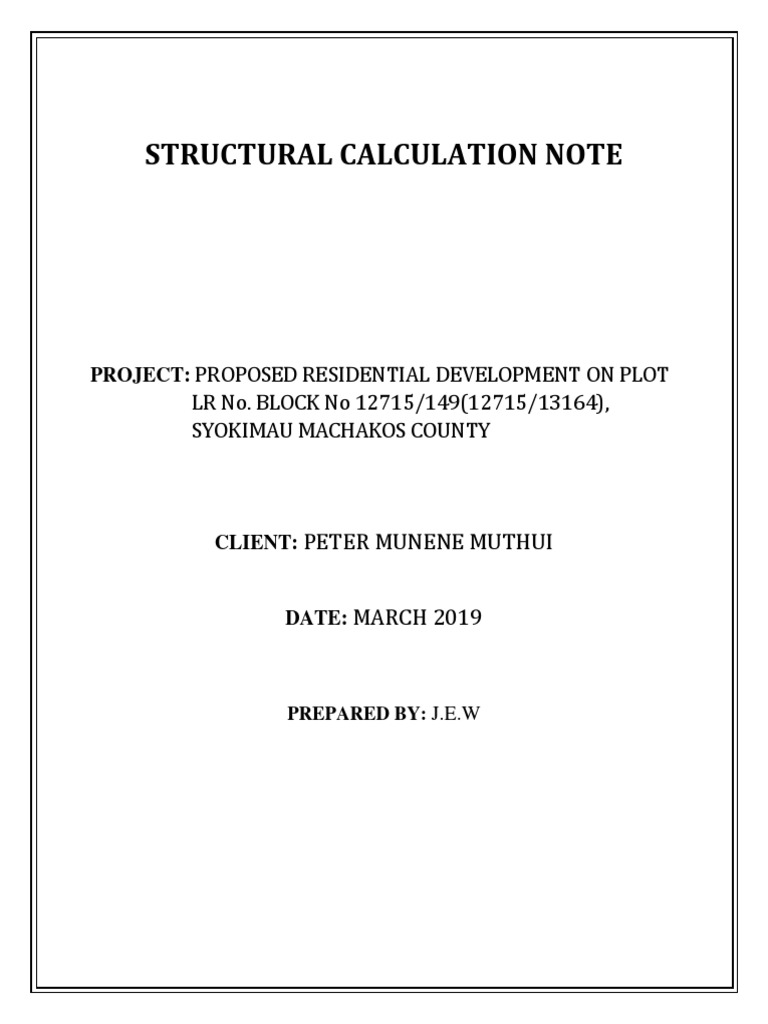 Calculation Note | PDF | Solid Mechanics | Mechanical Engineering