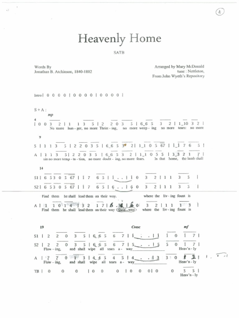 Heavenly Home-SATB | PDF