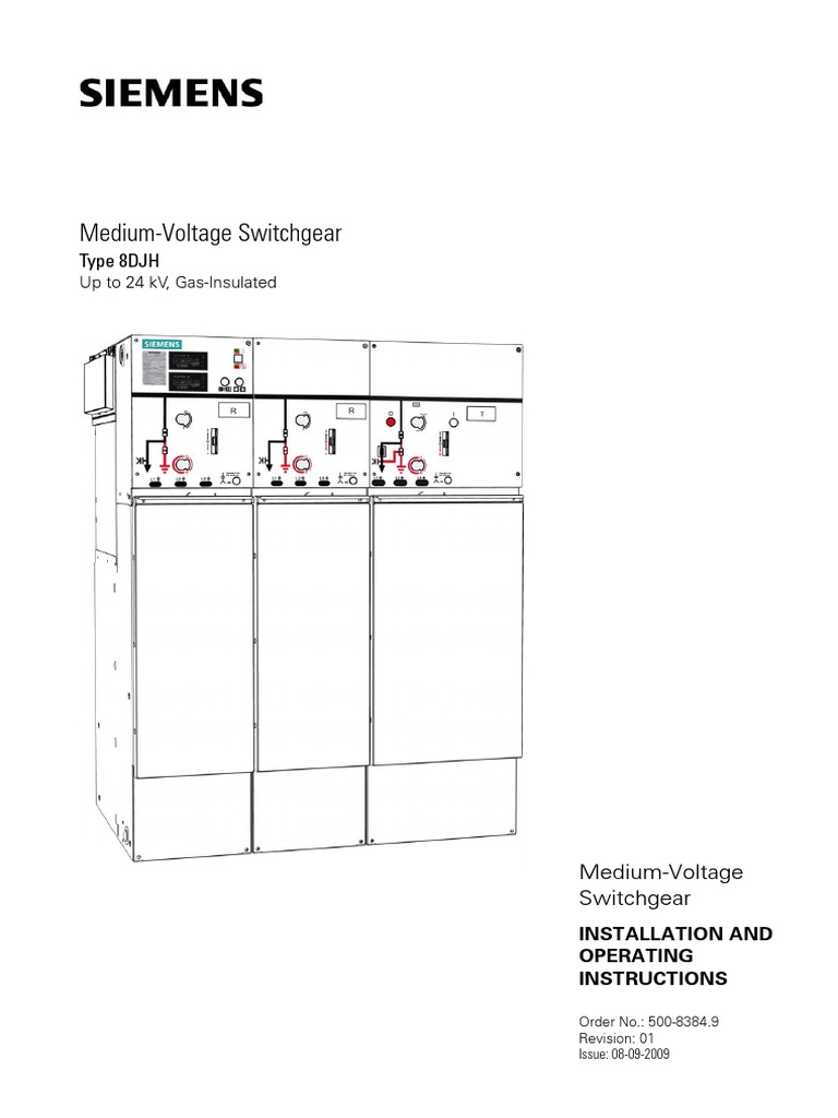 Medium-Voltage Switchgear: Type 8DJH | PDF | Switch | Fuse (Electrical)