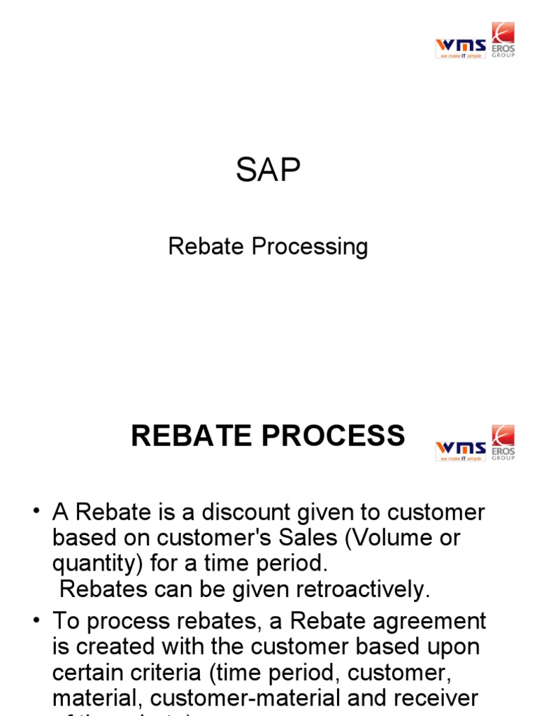 SAP Rebate Processing Guide | PDF | Accrual | Rebate (Marketing)