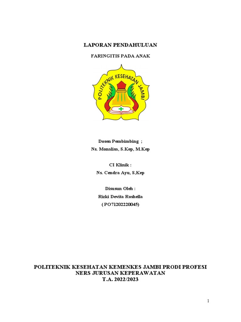 Laporan Faringitis pada Anak | PDF