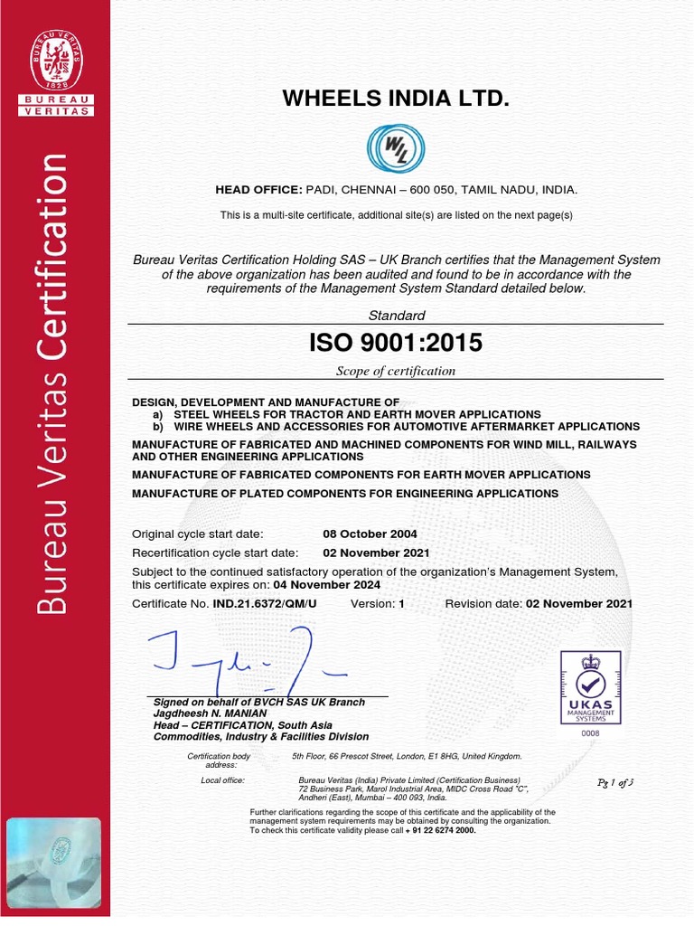 1 - ISO 9001 2015 All Plants | PDF | Engineering | Iso 9000