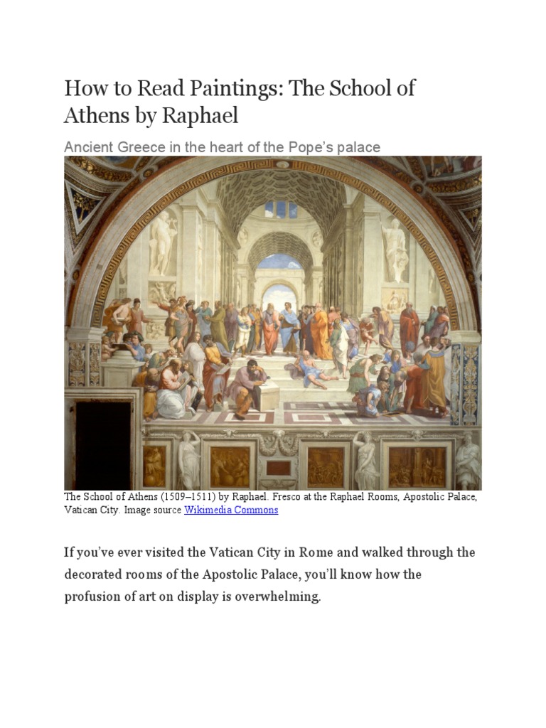 The School of Athens (1509-1511) by Raphael | PDF | Raphael