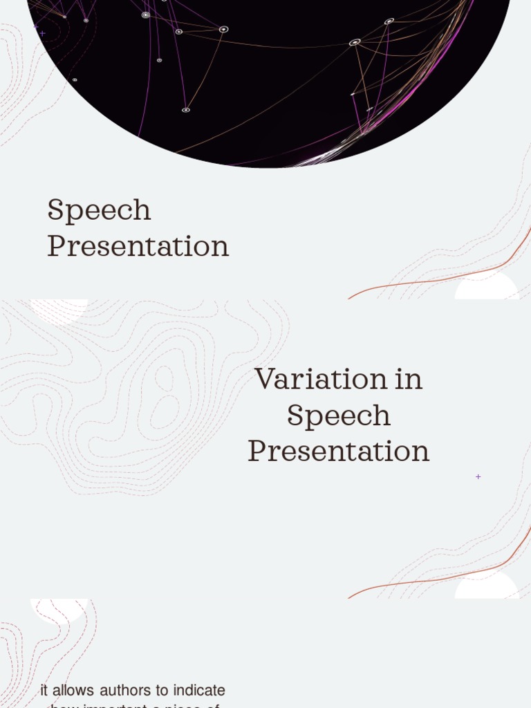 Speech Presentation | PDF | Speech | Narration