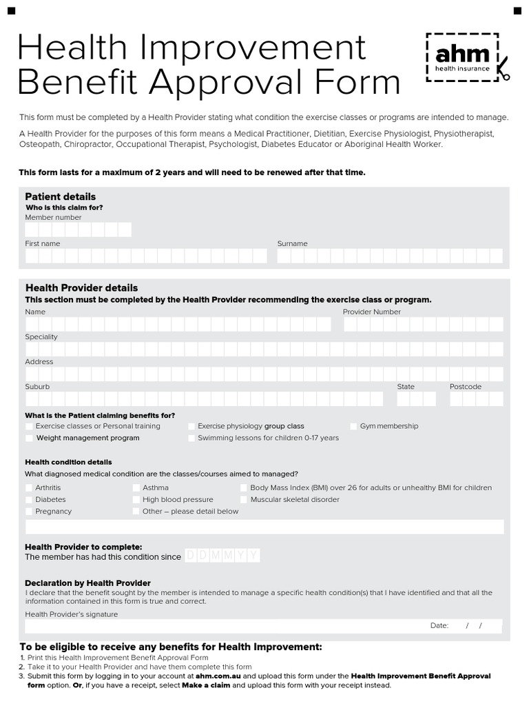 Health Improvement Benefits Approval | PDF | Physical Therapy | Body ...
