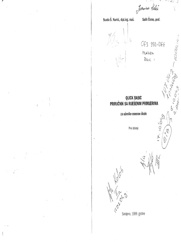 Quick BASIC Za Učenike Osnovne Škole | PDF