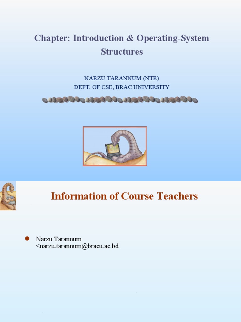 CSE321 - 1. Introduction & Operating-System | PDF | Operating System | Process (Computing)