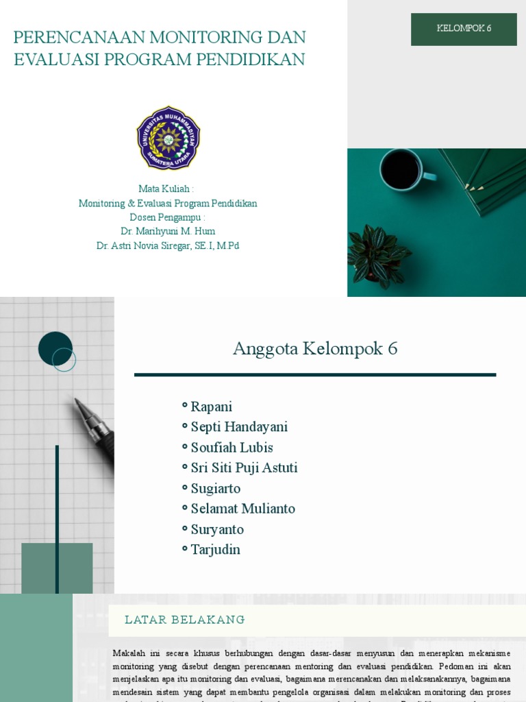 Perencaan Monitoring Dan Evaluasi Program Pendidikan | PDF