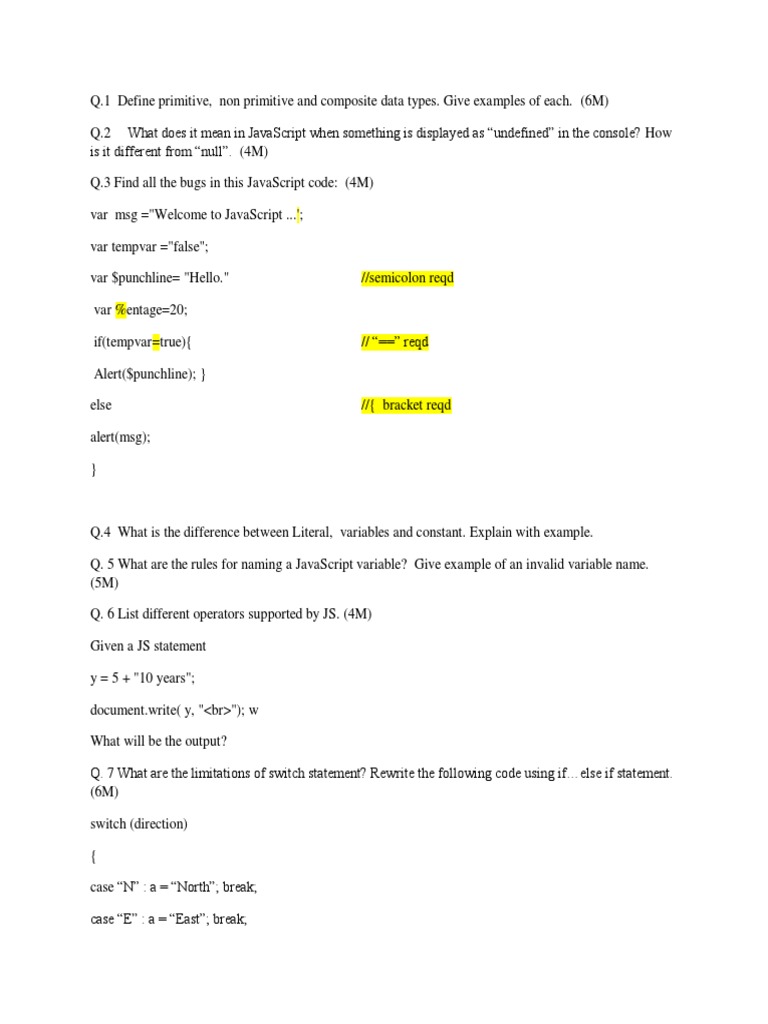 JavaScript Basics: Concepts and Code | PDF | Java Script | Software ...