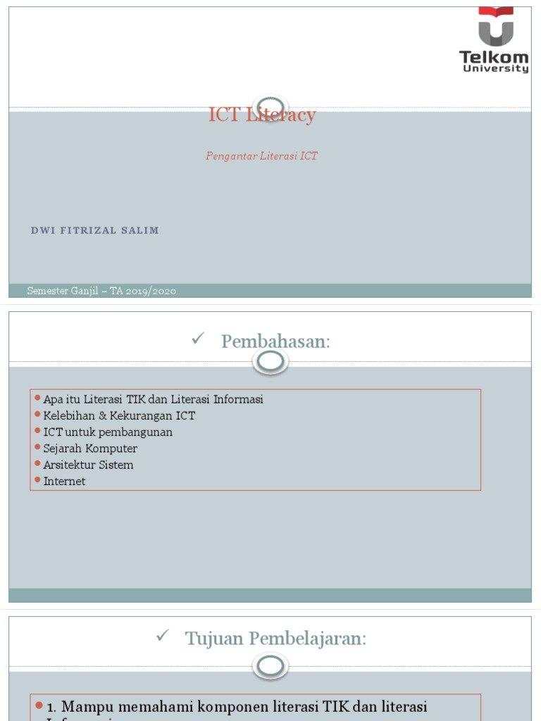 DUH1A2 - 1 - Pendahuluan Literasi TIK - 20161 | PDF