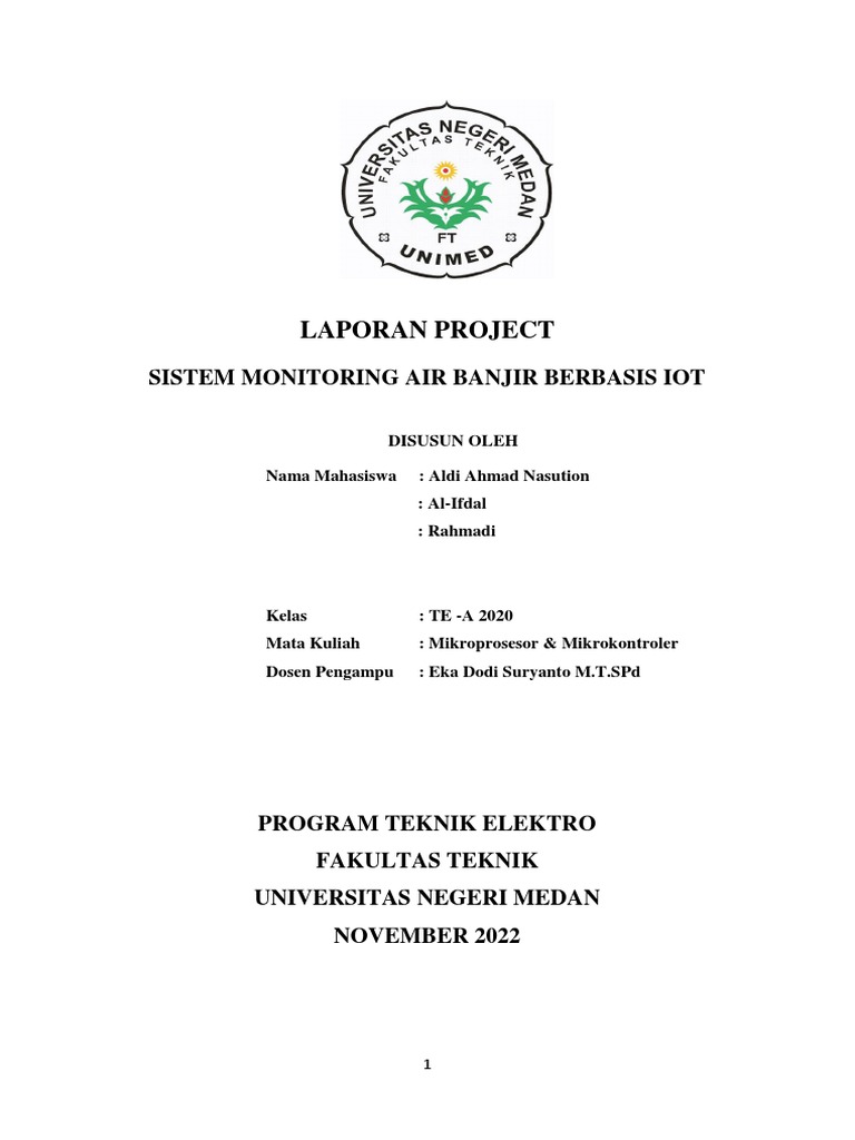 Laporan Projek Sistem Monitoring Berbasis Iot | PDF