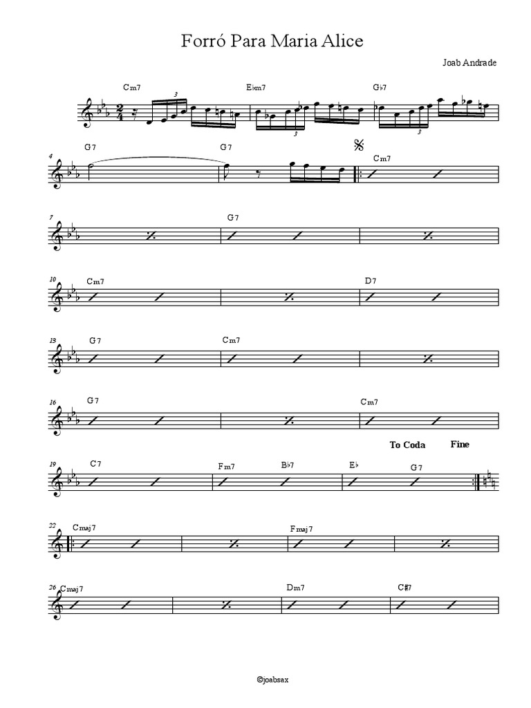 FORRÓ PARA MARIA ALICE GRADE - Piano | PDF