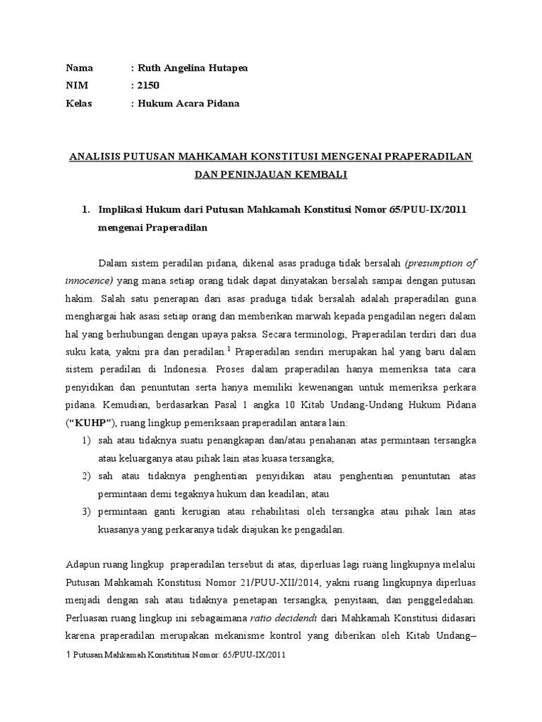 T2 Hapid Putusan MK Angel | PDF | Hukum