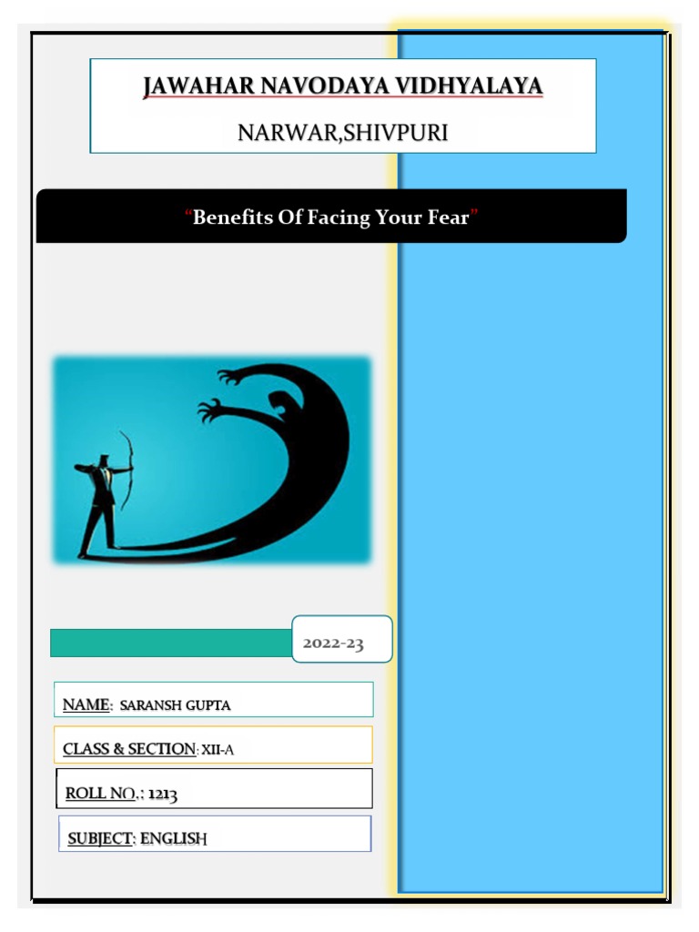 Benefits of Facing Fear English Project | PDF | Fear | Anxiety Disorder