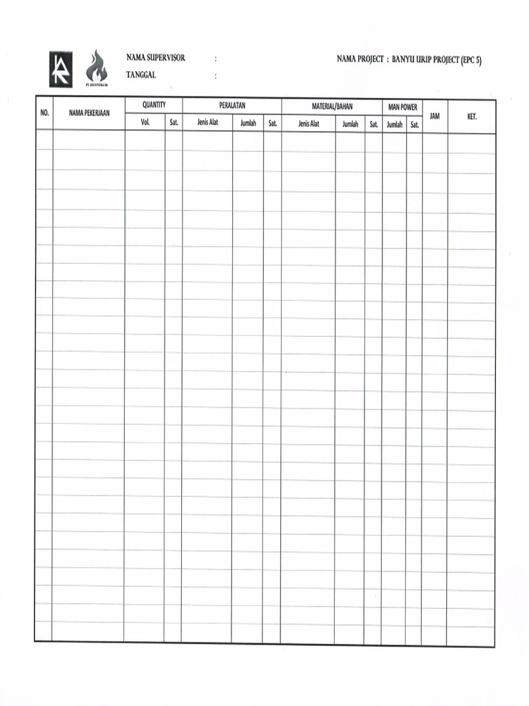 Form Daily Report | PDF
