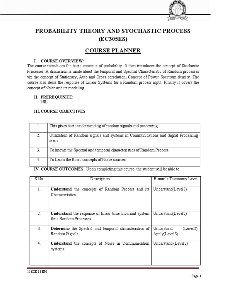 PTSP | PDF | Probability Distribution | Random Variable