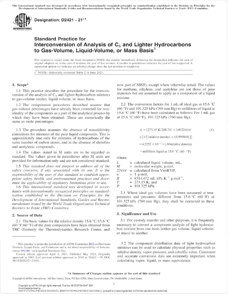 Astm D2421 - 2021 | PDF