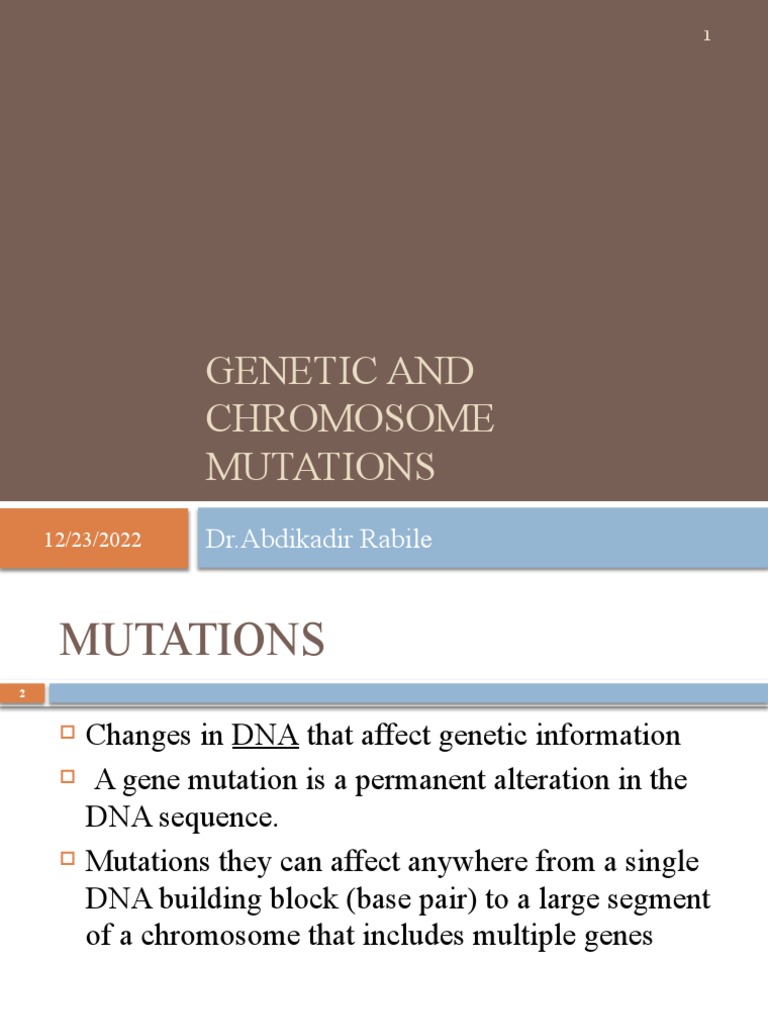 Mutation | Download Free PDF | Mutation | Gene