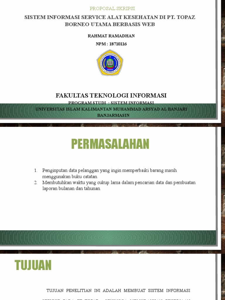 Sistem Informasi Service Alat Kesehatan | PDF