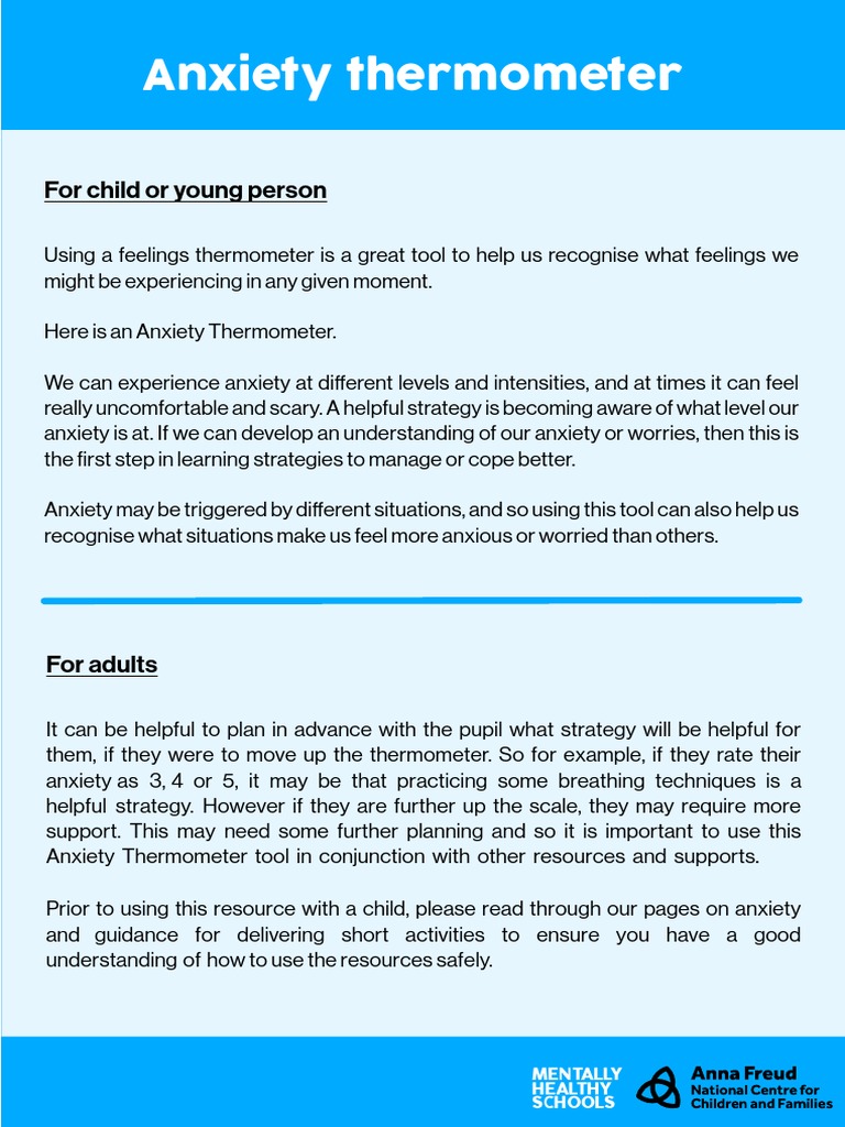 Anxiety Thermometer 1 | PDF
