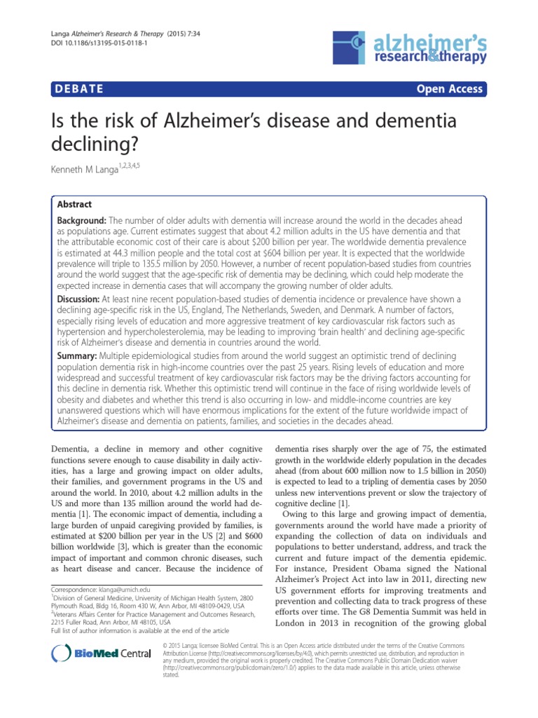 2015 Article 118 | PDF | Dementia | Alzheimer's Disease