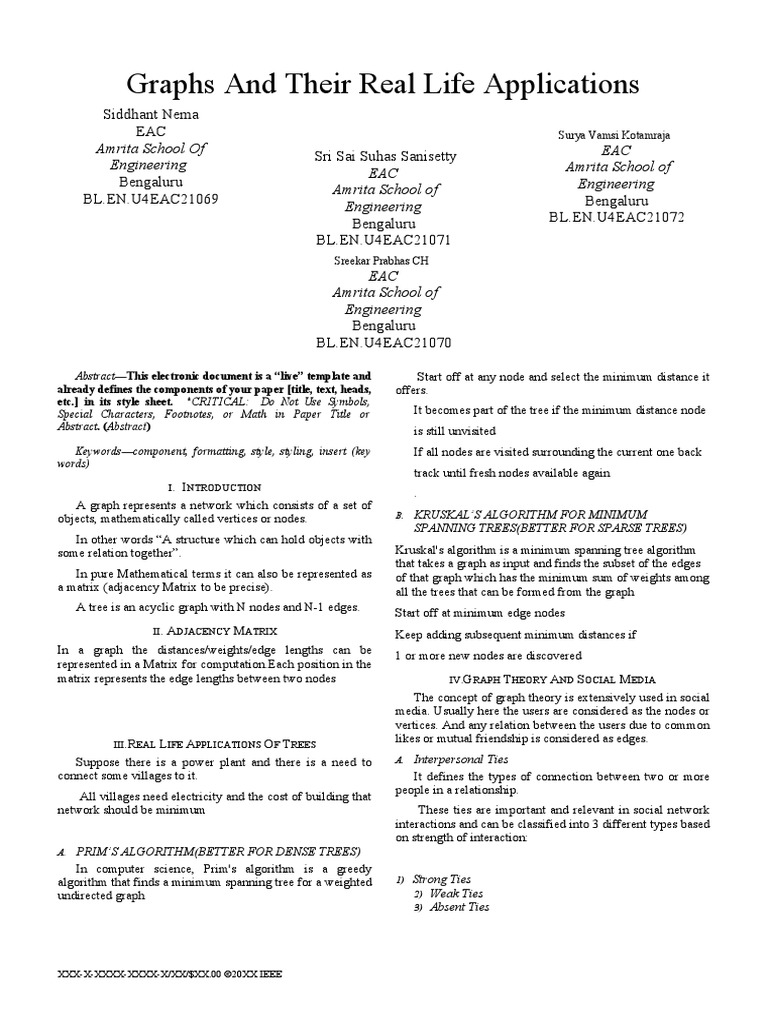 IEEE Report Graphs - Sreekar | PDF | Foreign Exchange Market | Graph Theory