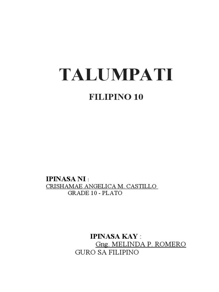 Ano Ang Talumpati | PDF