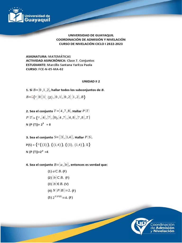 Tarea - U2 - Clase 7 - S2 | PDF