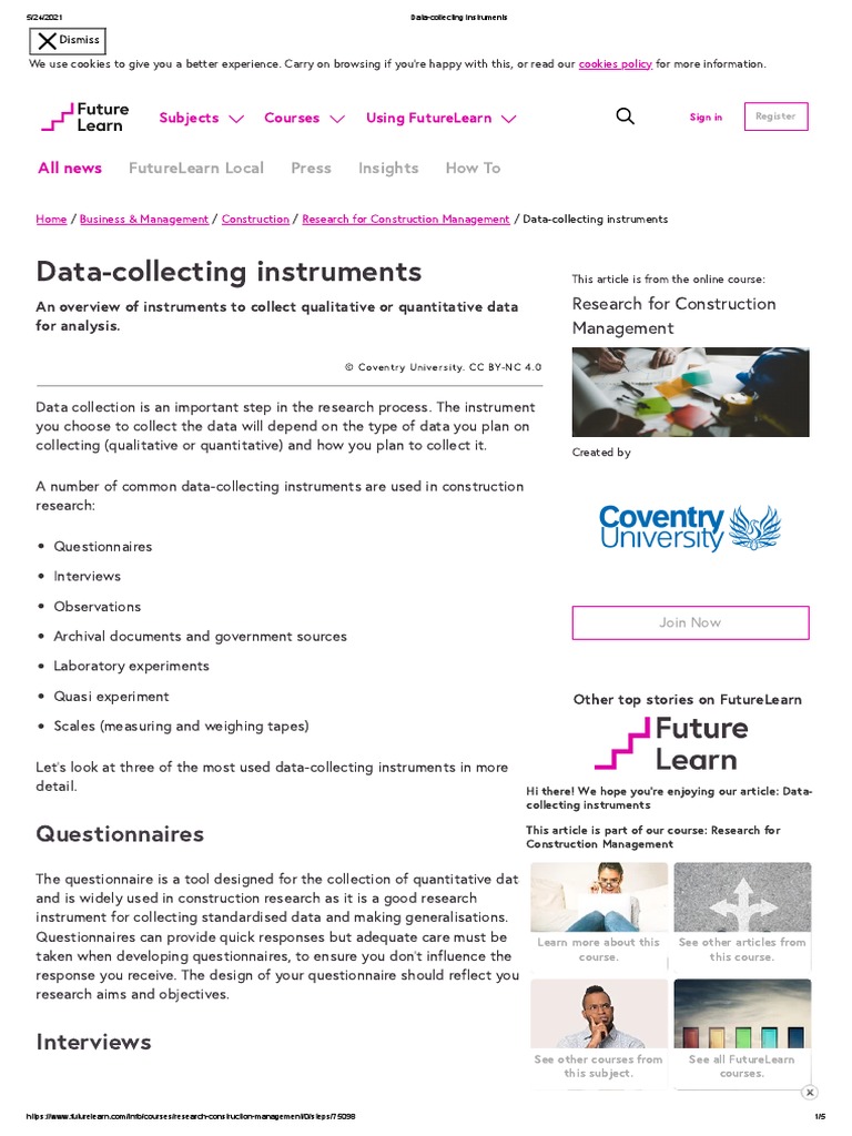 Data-Collecting Instruments | Download Free PDF | Data | Qualitative ...