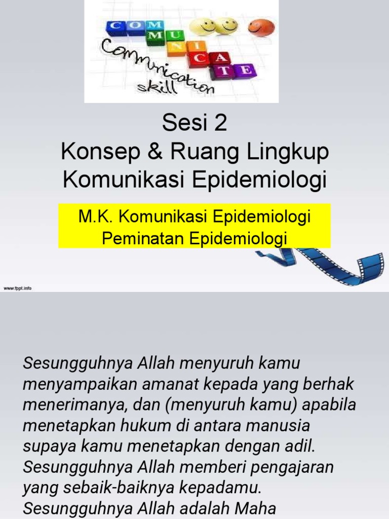 Sesi 2 Konsep Dan Ruang Lingkup Komunikasi Epidemiologi | PDF