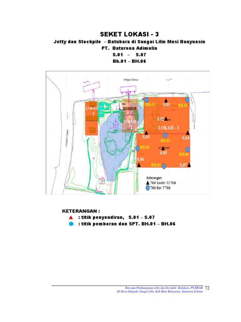Jetty & Stockpile Plan in Musi Banyuasin | PDF